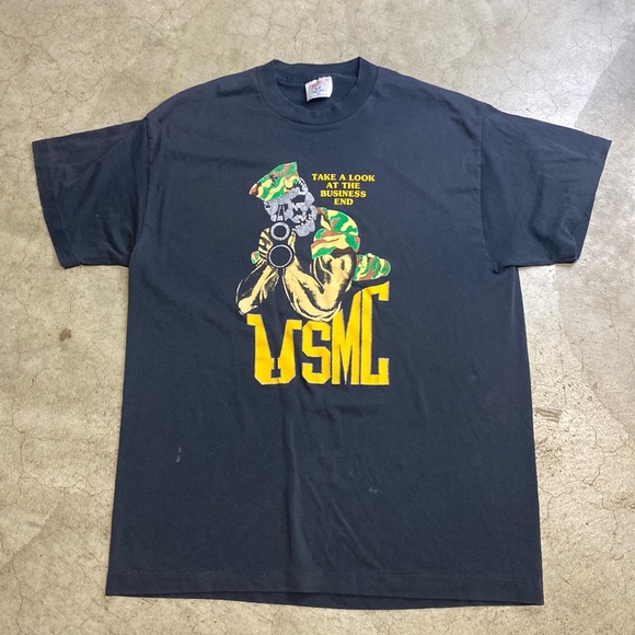 Shirts | Vintage Usmc Take A Look At The Business End | Poshmark